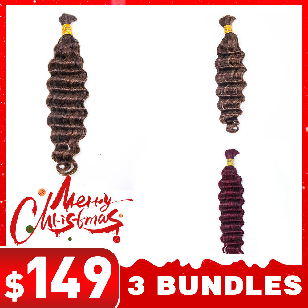 From 149 3 Bundles Customized Color Loose Deep Wave Human Braiding