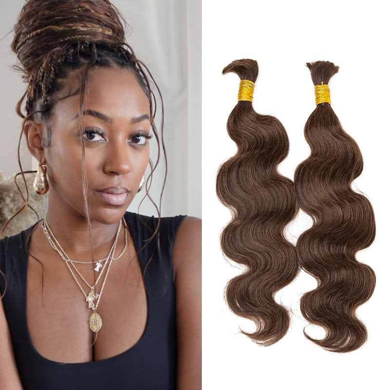 Medium Brown #4 Human Braiding Hair Body Wave - Eayonhair – Eayonhair