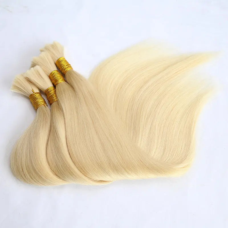 Bulk Human Hair For Braiding #613 Silk Straight – Eayonhair