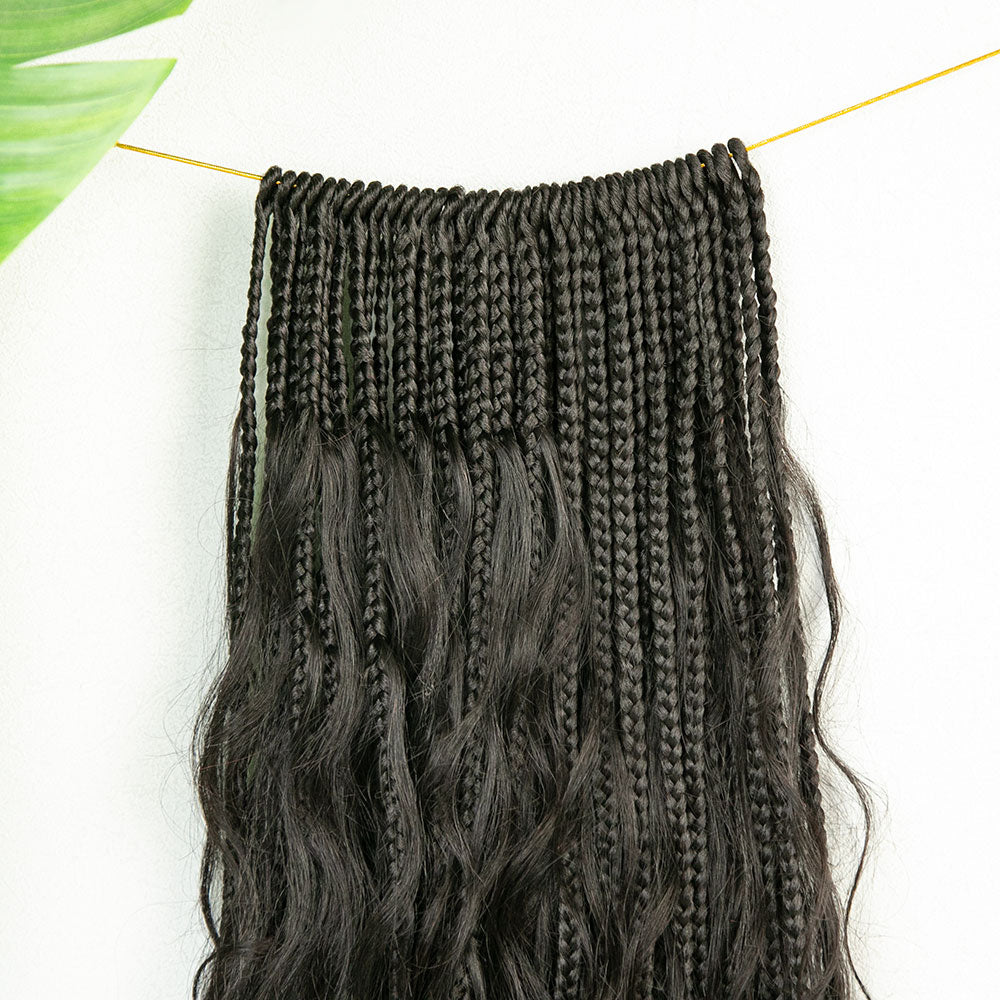 Pre-Looped Crochet Boho Box Braids With Loose Wave Human Hair – Eayonhair