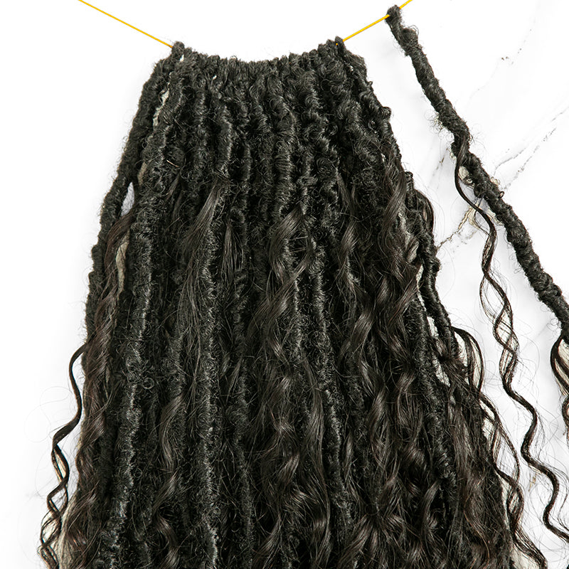 Save-Time Boho Faux Locs Crochet Hair With Loose Ends – Eayonhair