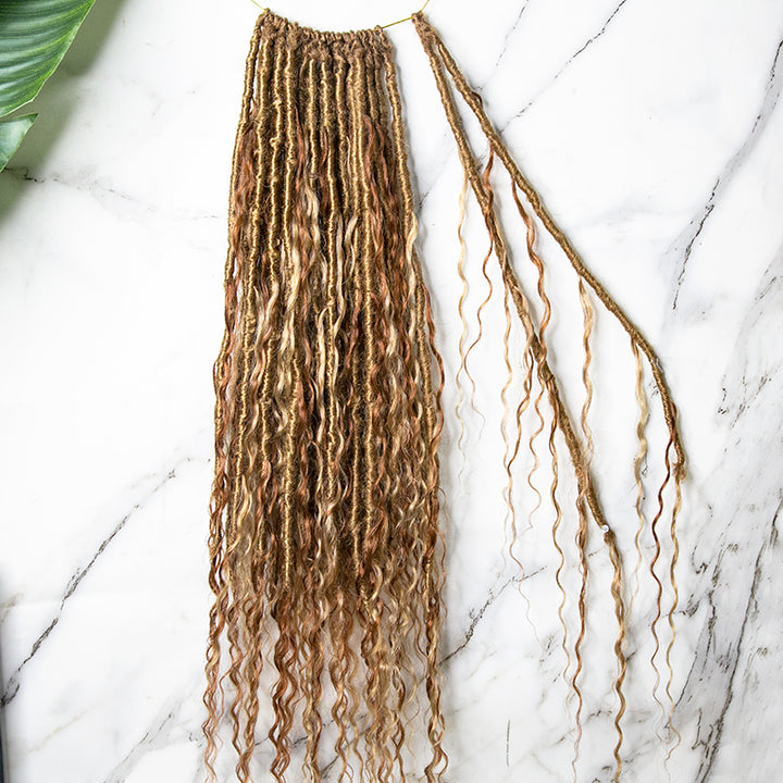 EAYON Mixed #27/30 Color Boho Faux Locs Crochet Hair With Curly Ends ...