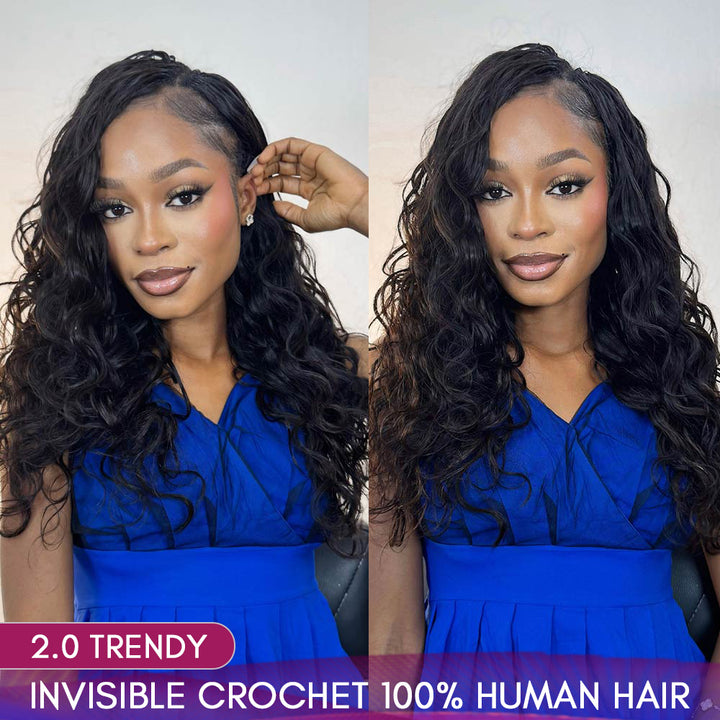 Buy Lightweight Crochet Human Hair-Deep Wave & Body Wave & Water Wave ...