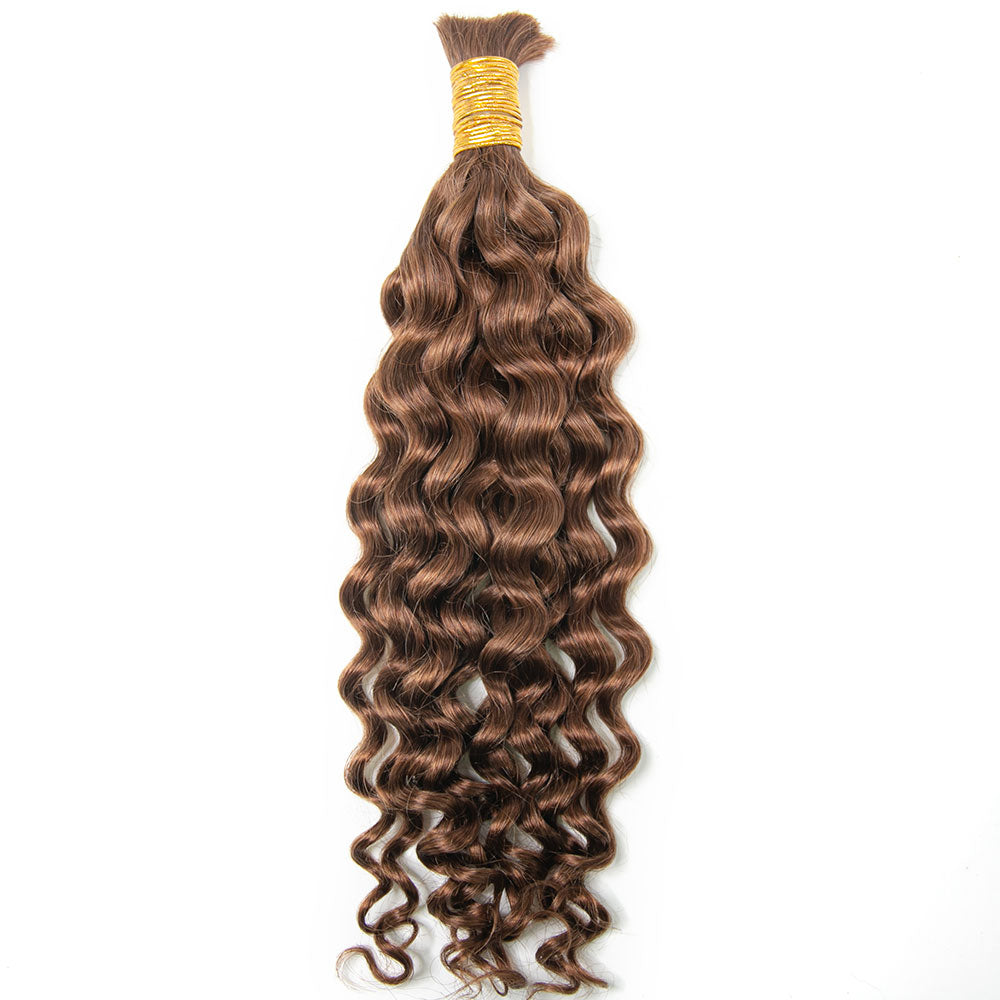 #30 Light Brown Water Wave Double Drawn Human Hair for Boho Knotless B ...