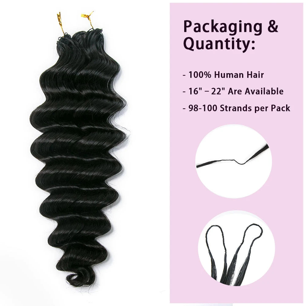 EAYON Lightweight Loose Deep Wave Crochet Human Hair Extension – Eayonhair